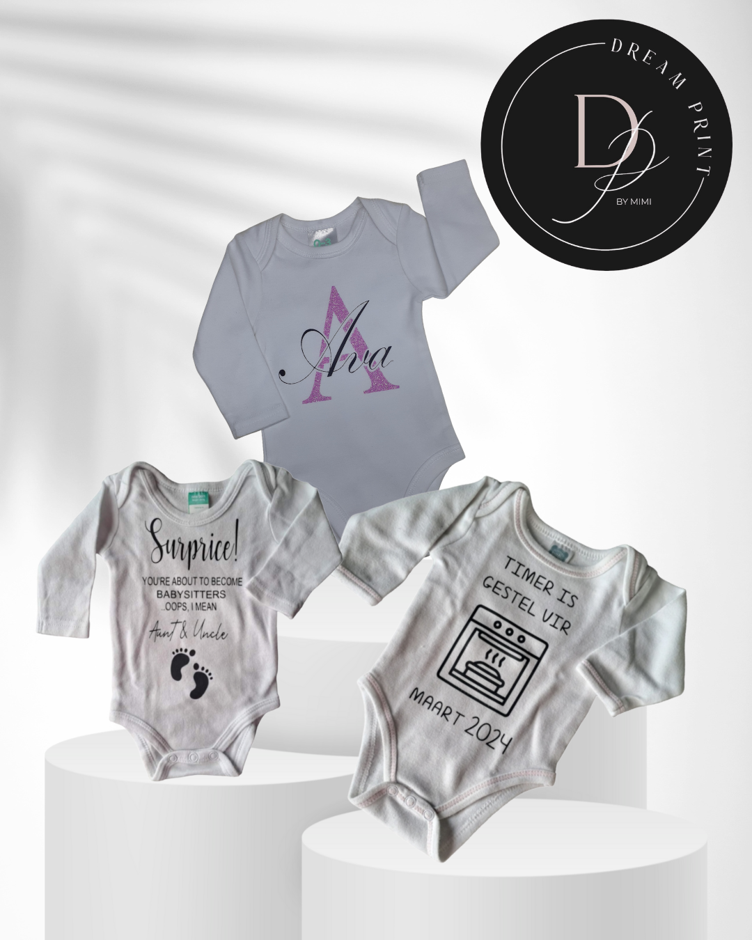 Long Sleeve Baby Vest - Dream Print